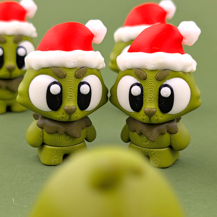 3D Printable Flexi Mini Grinch Print-in-place by 3DGOB