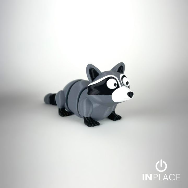3D Printable Cute Raccoon Articulated by Inplace