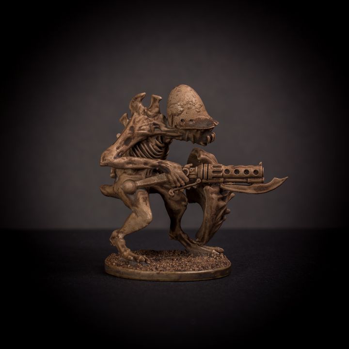 3D Printable Grall Shield Trooper 1 by Knucklebones Miniatures