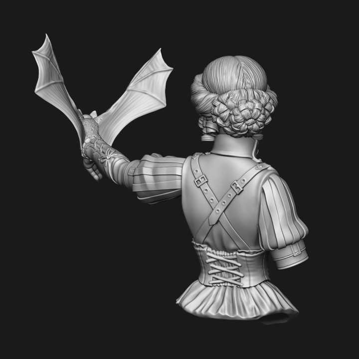 3D Printable Carmilla the Vampire Queen Bust by Bombshell Miniatures