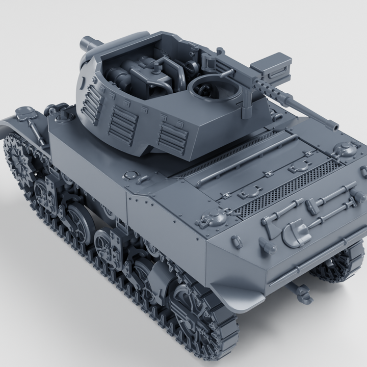 3D Printable M8 Scott Howitzer Motor Carriage (US, WW2) by Wargame3d