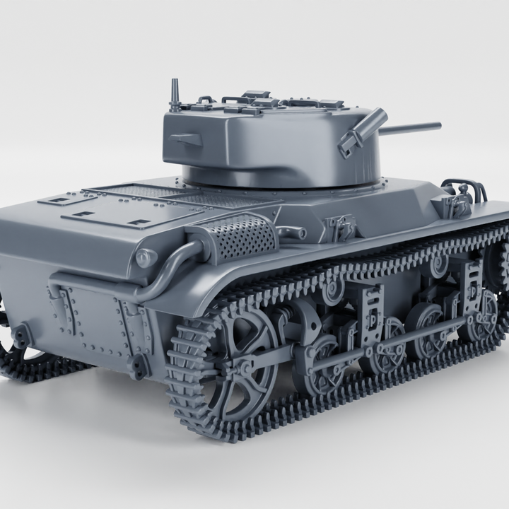 3D Printable M22 Locust Light tank (US, WW2) by Wargame3d