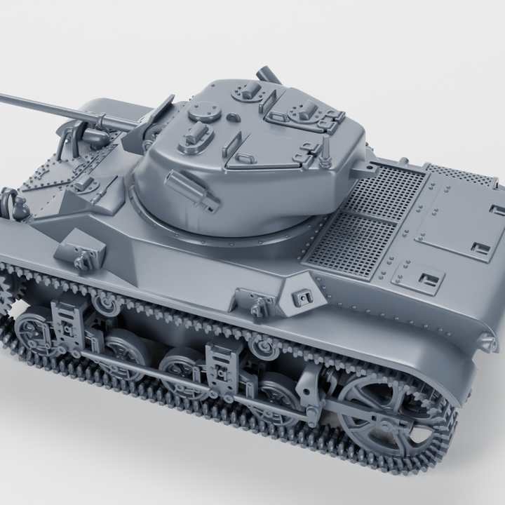 3D Printable M22 Locust Light tank (US, WW2) by Wargame3d