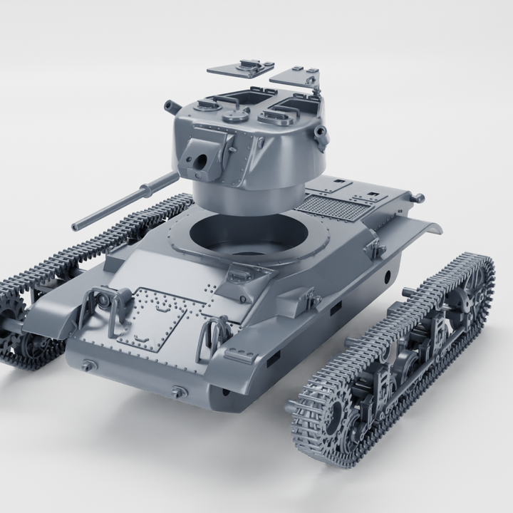 3D Printable M22 Locust Light tank (US, WW2) by Wargame3d