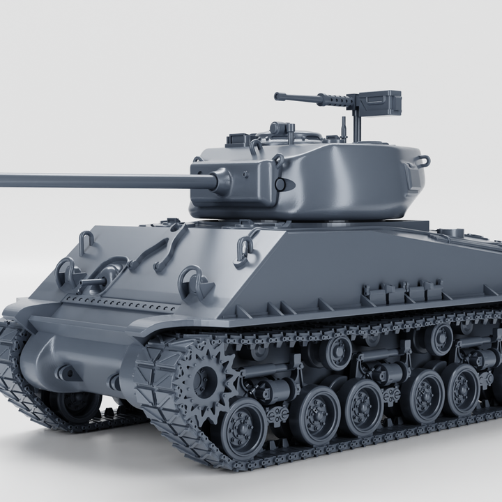3D Printable Sherman M4A3E8 “Easy Eight” (US, WW2) by Wargame3d
