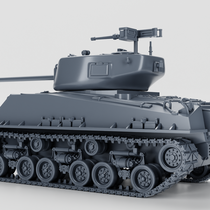 3D Printable Sherman M4A3E8 “Easy Eight” (US, WW2) by Wargame3d