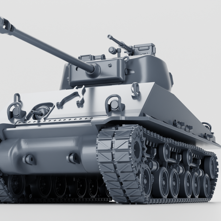 3D Printable Sherman M4A3E8 “Easy Eight” (US, WW2) by Wargame3d