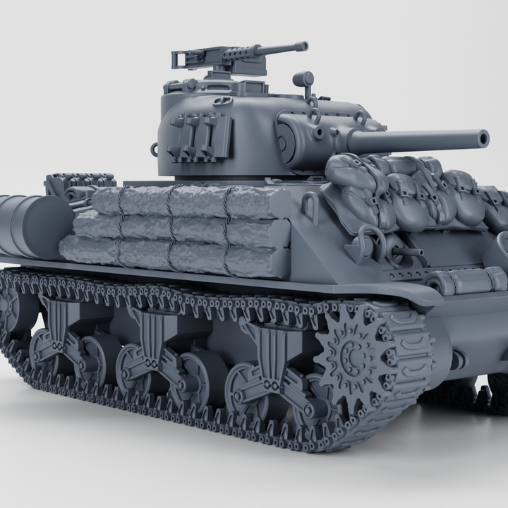 3D Printable Stowage for Sherman Tanks (US, WW2) by Wargame3d