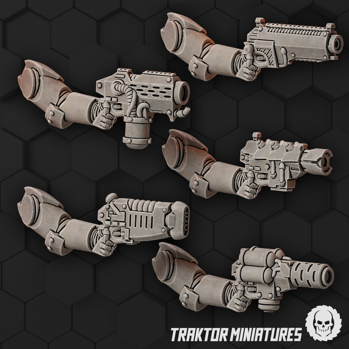 3D Printable Mk Hex Special Pistols by Traktor Miniatures