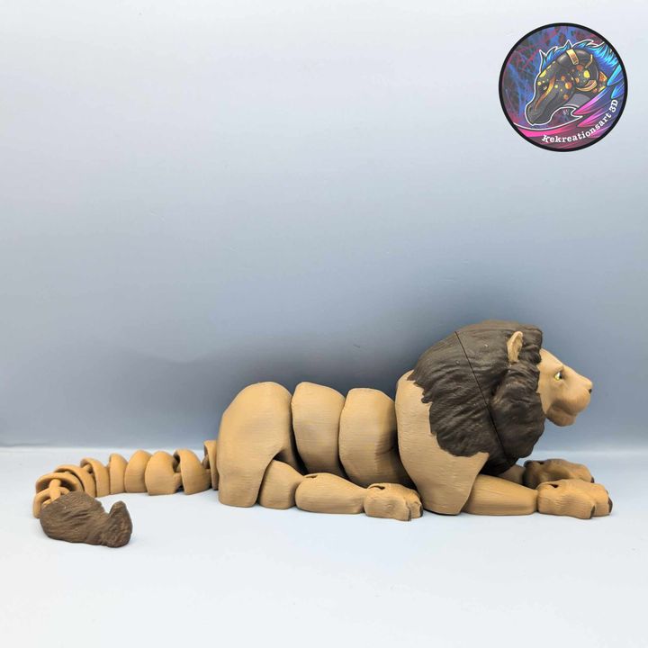 3D Printable Flexi Lions by Kirsten M
