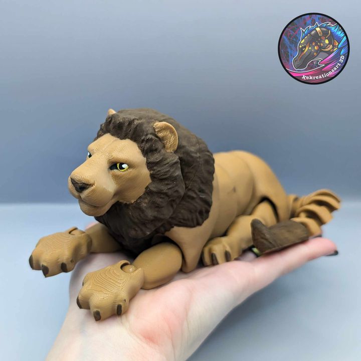 3D Printable Flexi Lions by Kirsten M