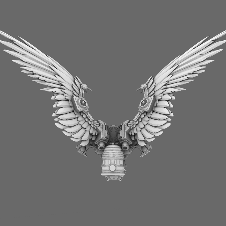 3D Printable Cyber Samurai V8 Dragon King Jetpack by BW Terrain & Forge