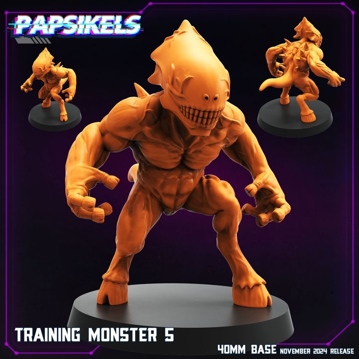 3D Printable TRAINING MONSTERS by PAPSIKELS MINIATURES