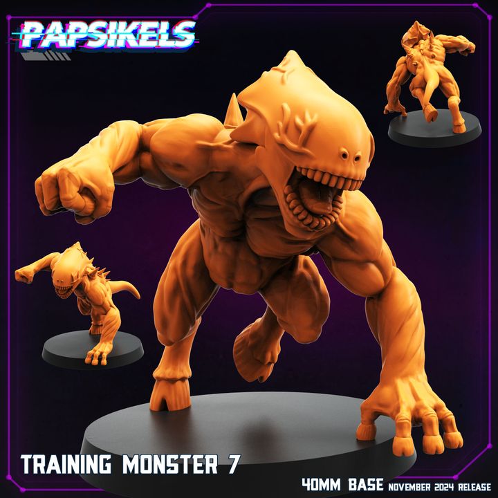 3D Printable TRAINING MONSTERS by PAPSIKELS MINIATURES