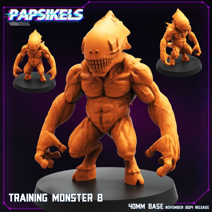 3D Printable TRAINING MONSTERS by PAPSIKELS MINIATURES
