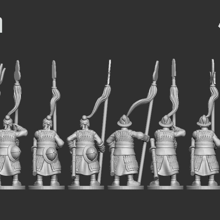 3D Printable 28mm Goryeo State Spear Light Armoured Foot by Ten ...