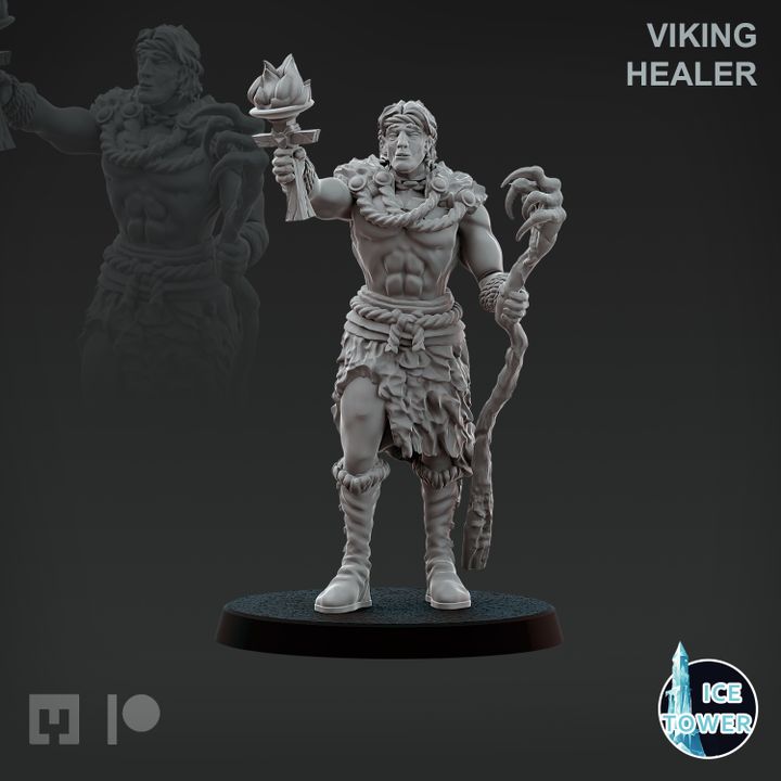 3D Printable Viking - Healer by Ice Tower