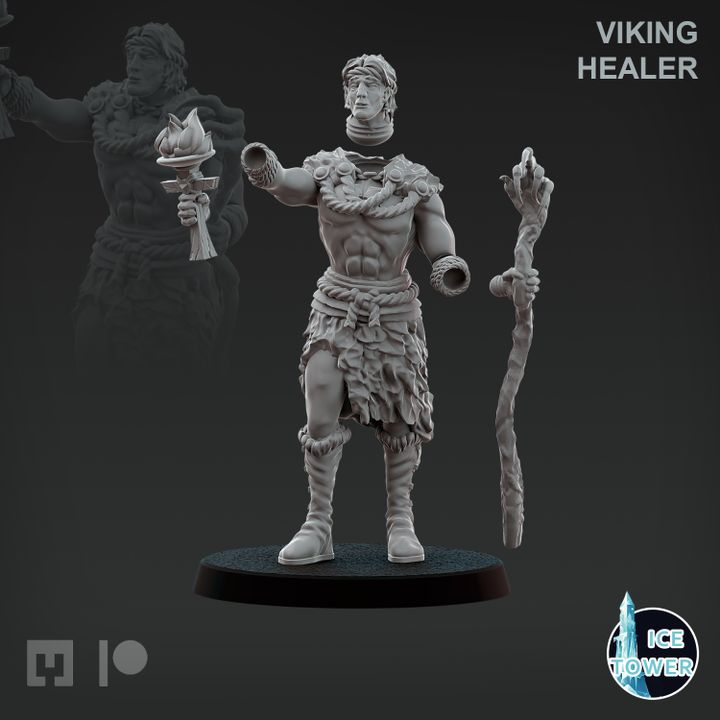 3D Printable Viking - Healer by Ice Tower