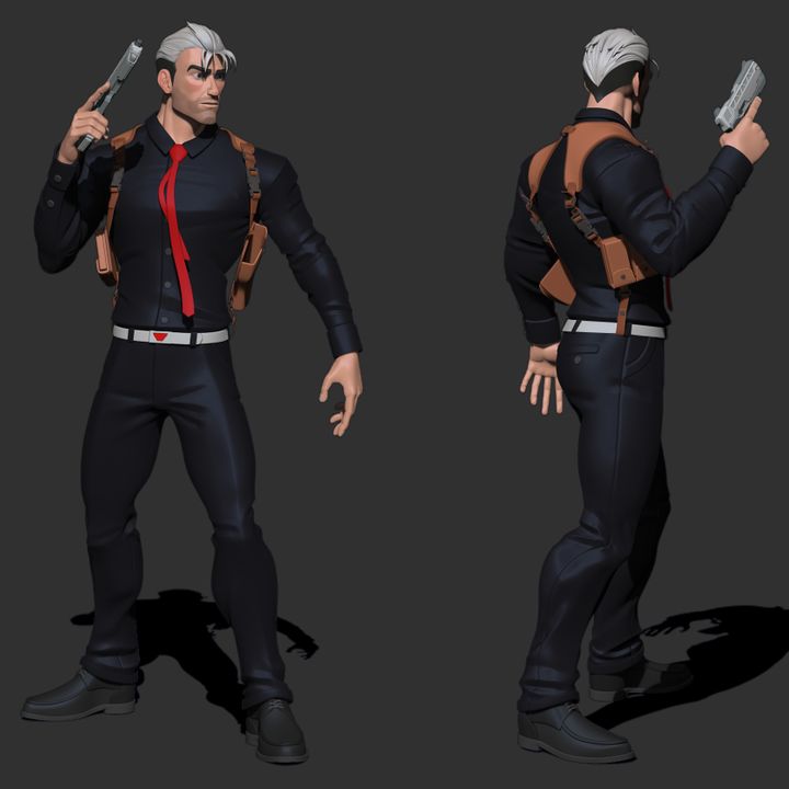 3D Printable Nathan Never - cyberpunk comic book character by Vicko ...