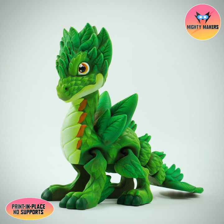 3D Printable Flexi Plant Dragon by Mighty Makers