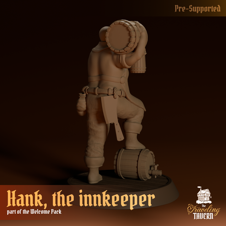 3D Printable Hank The Innkeeper by The Traveling Tavern