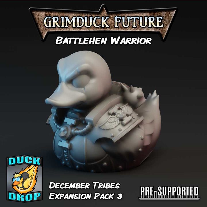 3D Printable Battlehen Warrior - Rubber Duck - Battle Sisters Proxy by ...