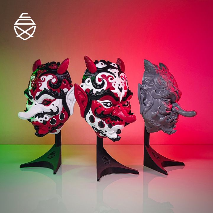 3D Printable Tengu Wall Mask by PipeCox