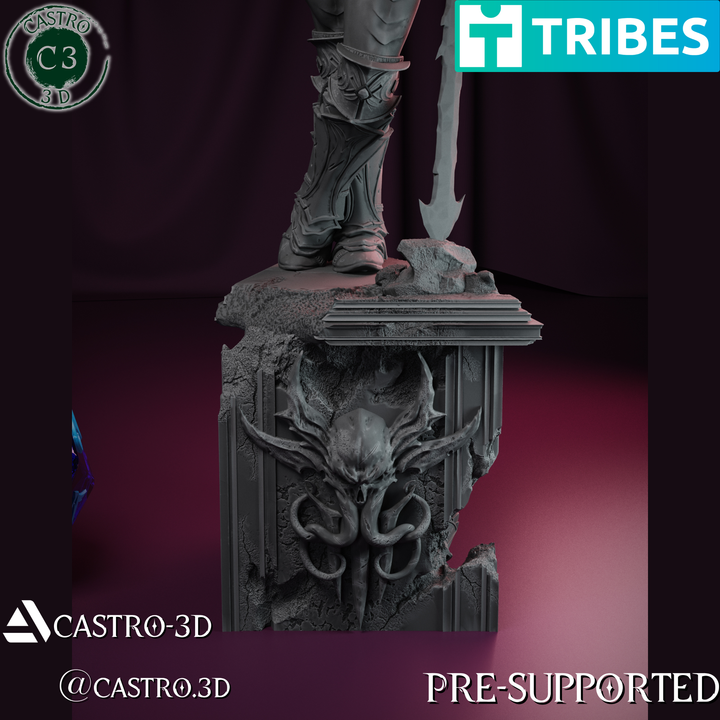 3D Printable NSFW Tiefling of Zariel - 32mm and 75mm miniature by Castro3D