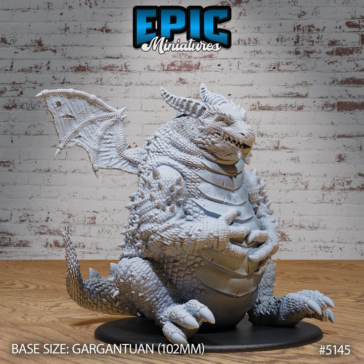 3D Printable Fat Dragon Set / Bulky Drake / Mountain Monster Encounter ...