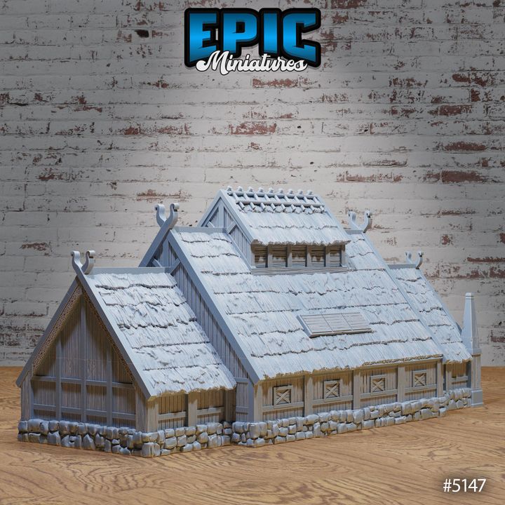 3D Printable Viking Hall / Kings Build / Mead House / Feasting Building ...