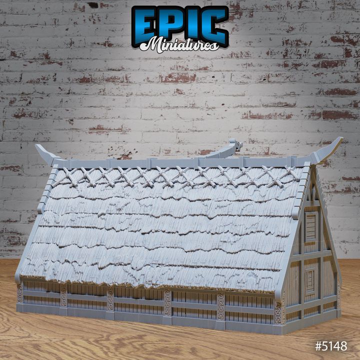3D Printable Viking House Big / Seafarer Build / Norsemen Building ...