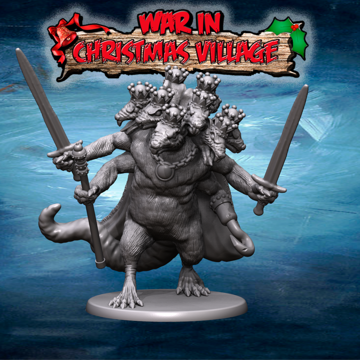 3D Printable Rat King by War in Christmas Village