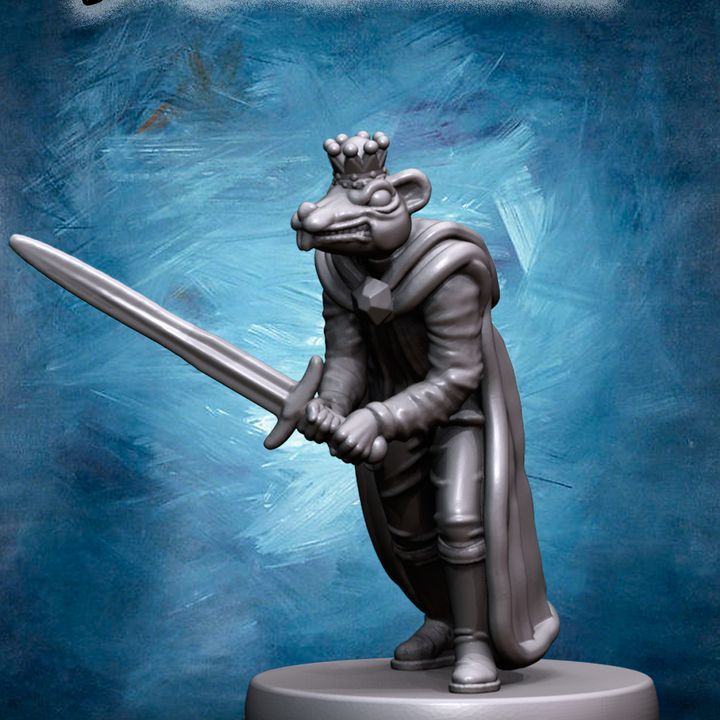 3D Printable Nutcracker & Rat King by War in Christmas Village