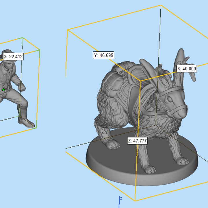 3D Printable Cowboy Riding a Jackalope - Cryptid by War in Christmas ...