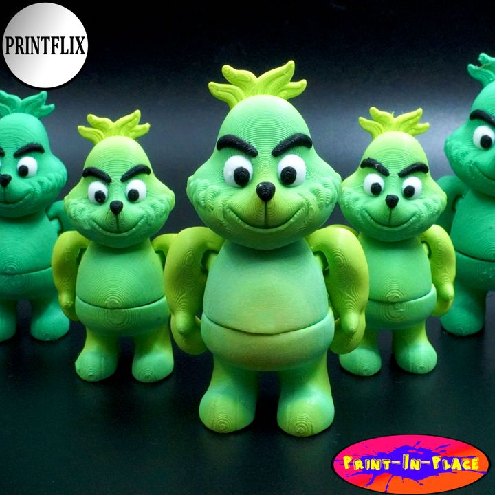 3D Printable FLEXI TINY GRINCH by Printflix