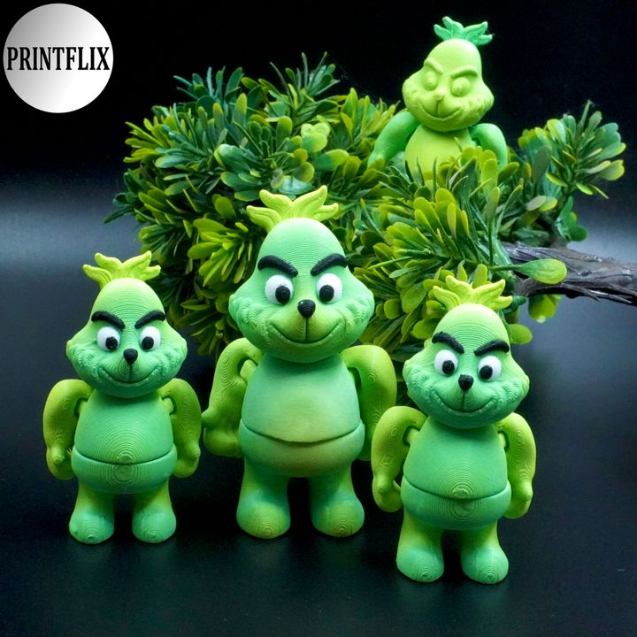 3D Printable FLEXI TINY GRINCH by Printflix