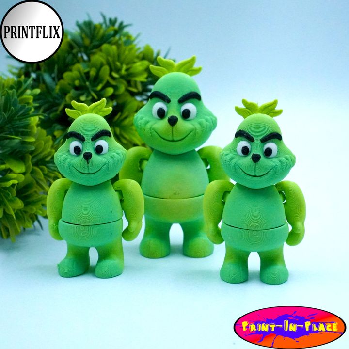 3D Printable FLEXI TINY GRINCH by Printflix