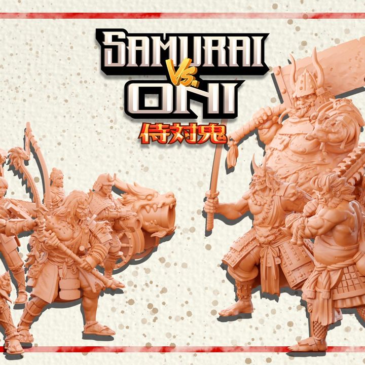 3D Printable Samurai Vs. Oni Pack by Saga Miniatures