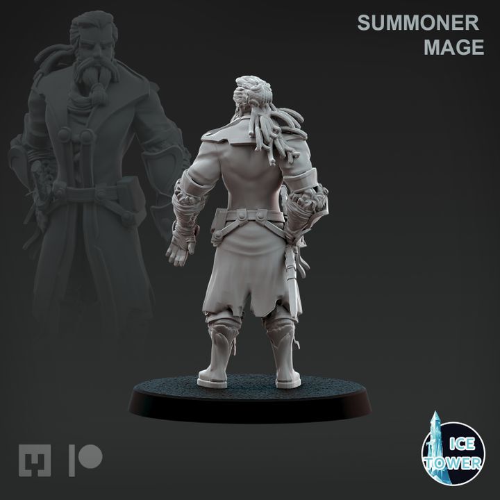 3D Printable Hero - Summoner Mage by Ice Tower