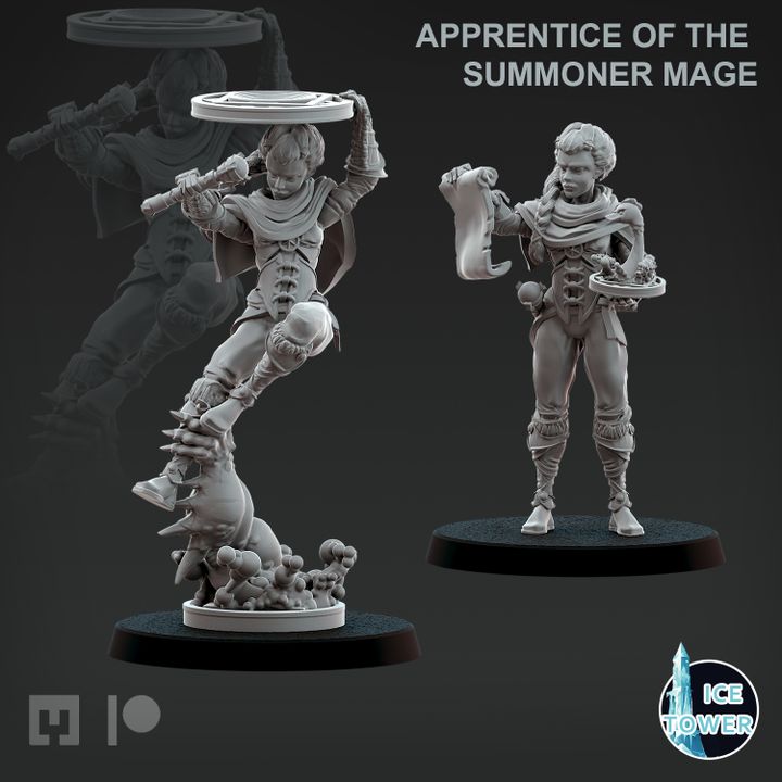 3D Printable Hero - Aprentice of the Summoner Mage by Ice Tower