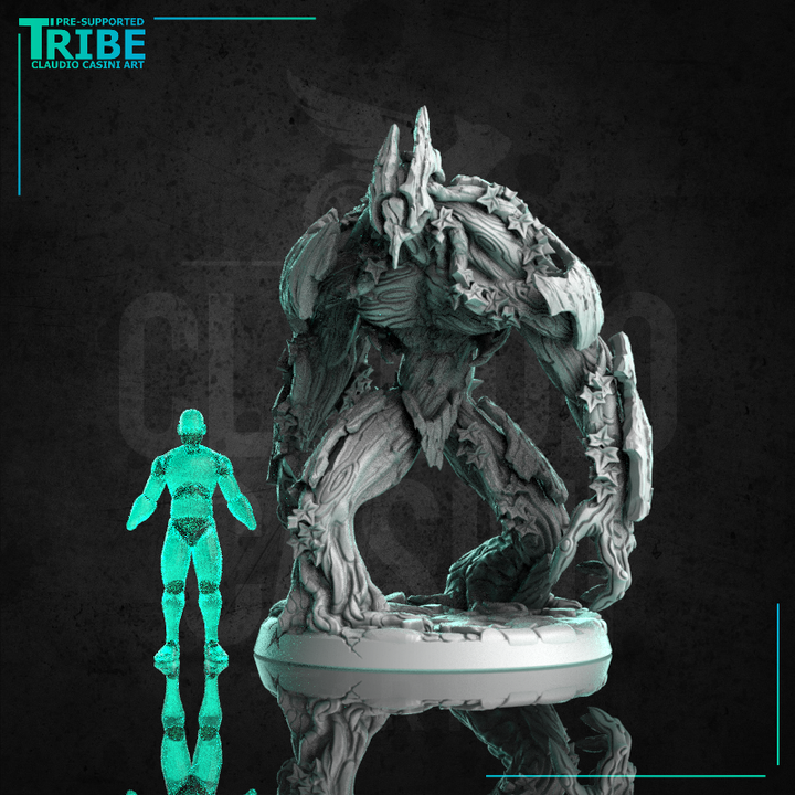 3D Printable (L 0056) Treant tree man by Claudio Casini Art