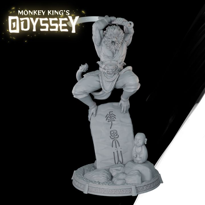 3D Printable Monkey King's Odyssey (32mm & 75mm) by Saga Miniatures