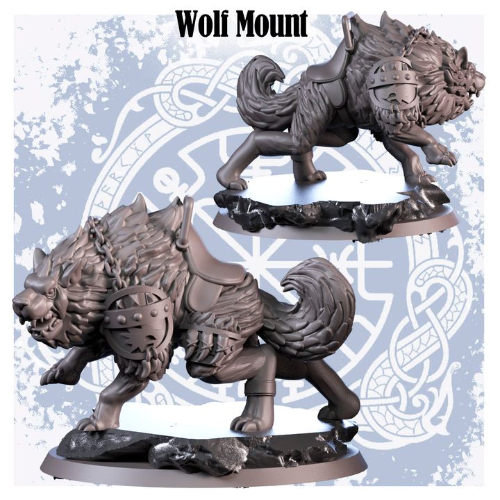 3D Printable Wolf mount by Sergeant Hammer