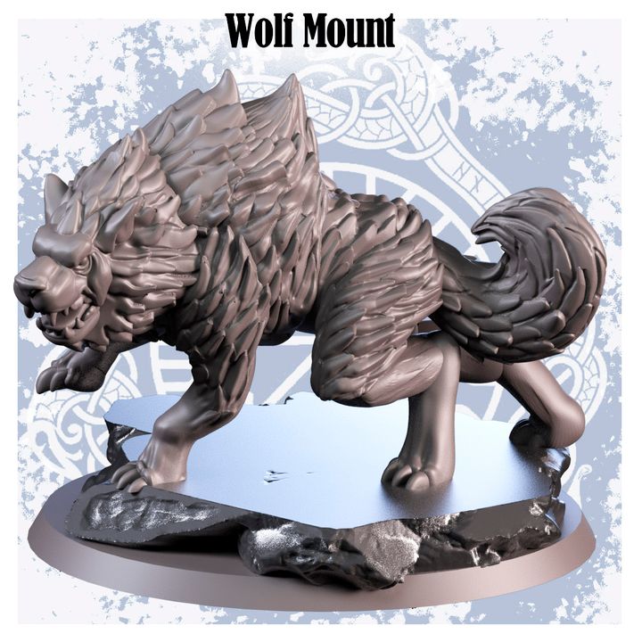 3D Printable Wolf mount by Sergeant Hammer