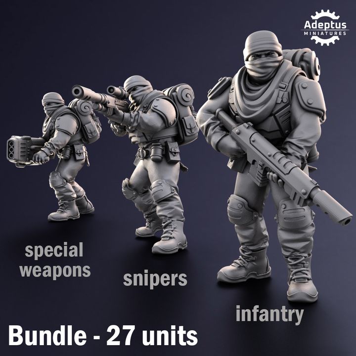3D Printable Infantry Bundle. Sandshroud battalion. Imperial Guard by ...