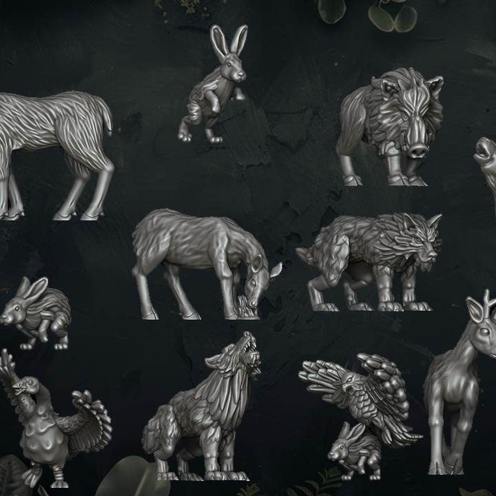 3D Printable Forest Animals Pack by Infernal Miniatures