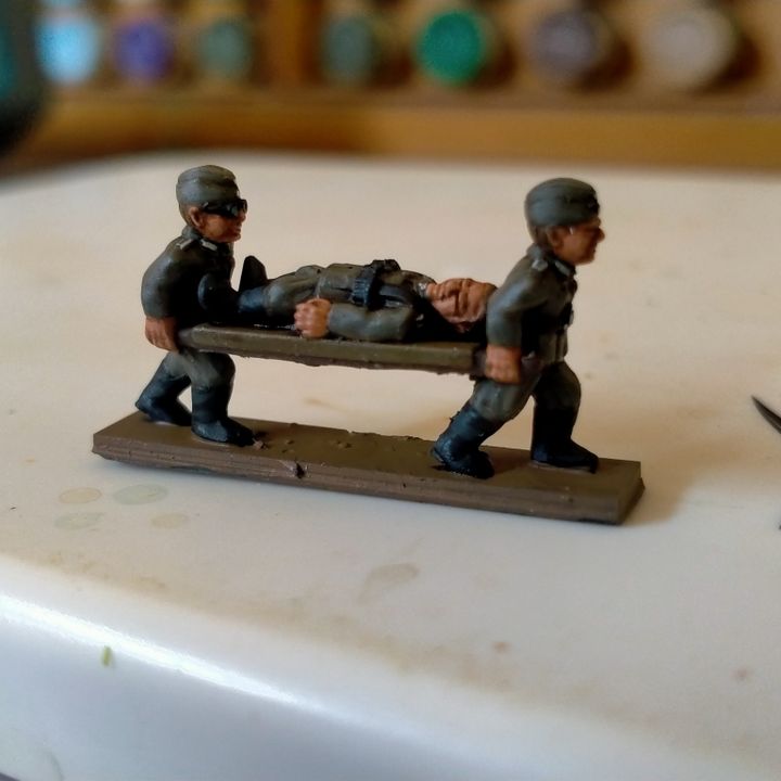 3D Printable German WW2 Medics & Casualties & Stretcher Bearers (1939 ...