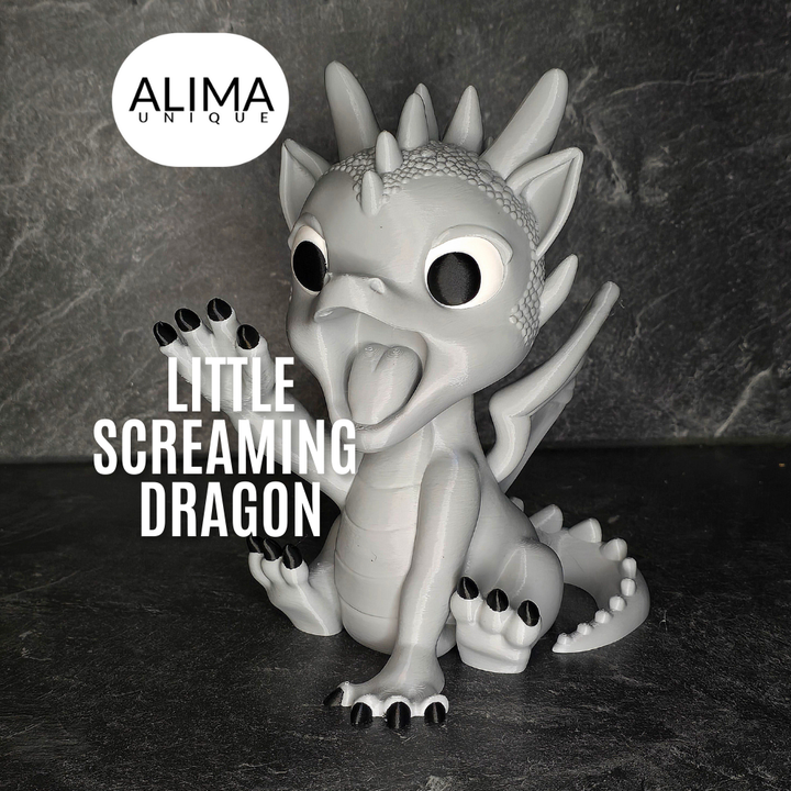 3D Printable Little screaming Dragon by ALIMA UNIQUE DESIGNS