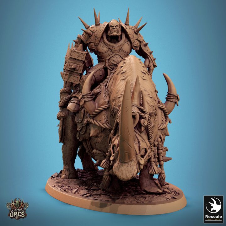 3D Printable Pack Rhino Mounted by Rescale Miniatures