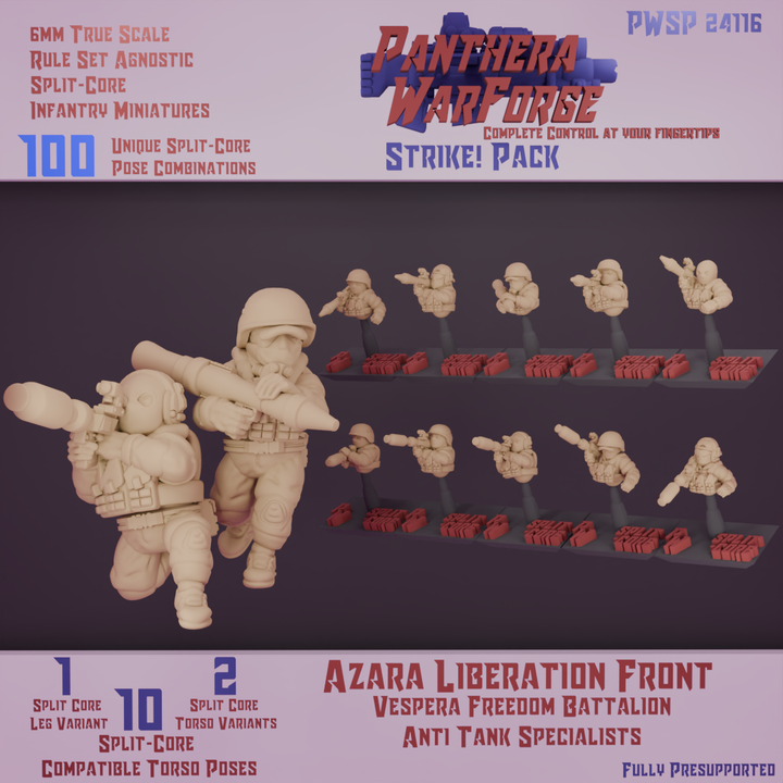 3D Printable ALF Vespera Freedom Battalion Anti Tank Infantry: Split ...